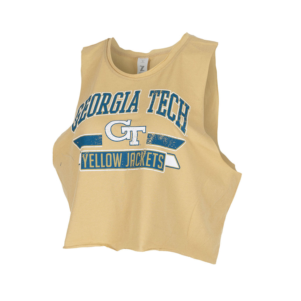 Ladies Georgia Tech Yellow Jackets Arched Muscle Tank | Georgia Tech ...
